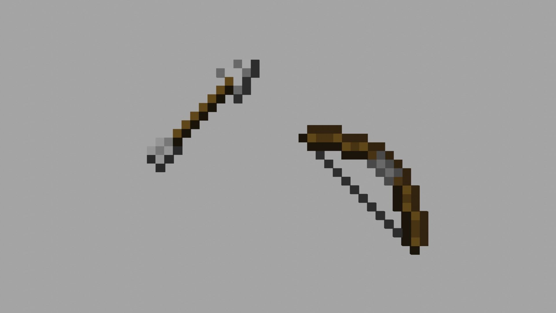 Minecraft Bow and Arrow free VR / AR / low-poly 3D model | CGTrader