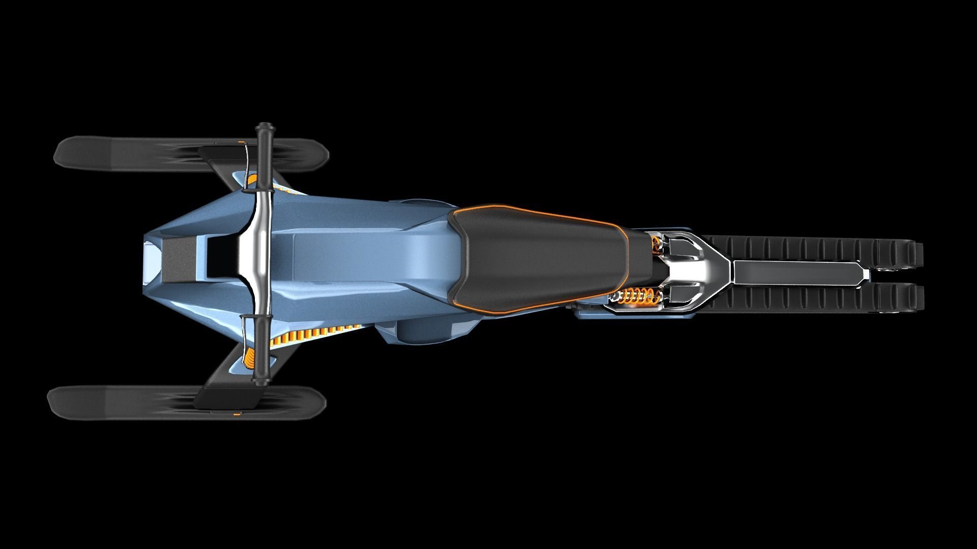 Snowmobile futuristic snow bike 3D model animated | CGTrader