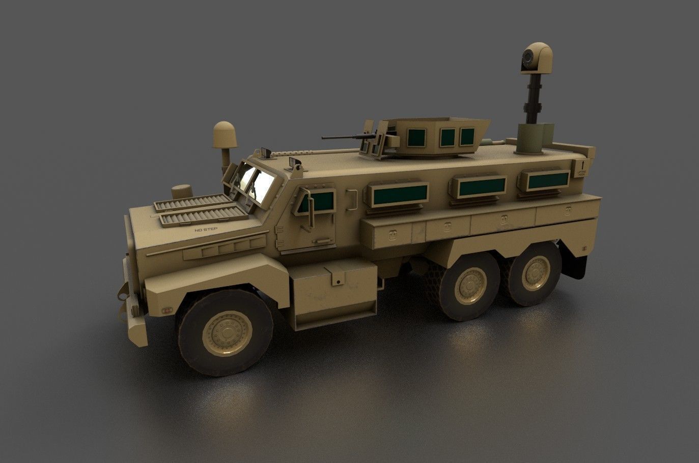 3D model Cougar 6x6 MRAP VR / AR / low-poly | CGTrader