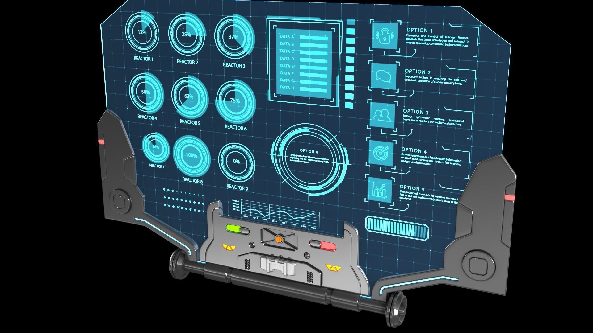 Sci-fi Monitor 7 3D model | CGTrader