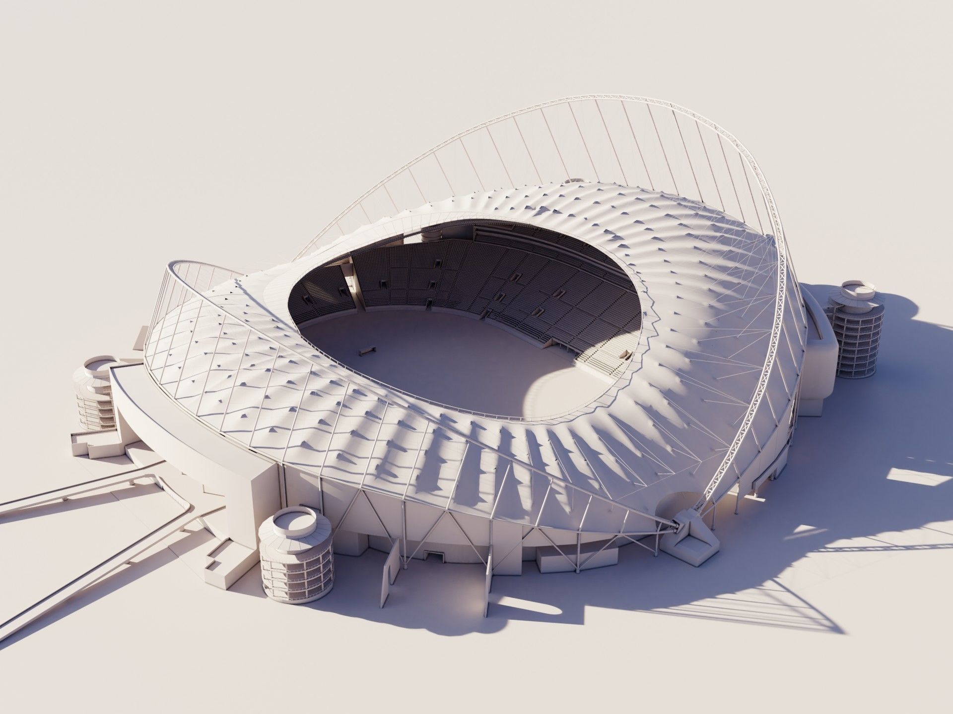 Khalifa International Stadium fifa world cup 2022 qatar 3D model | CGTrader