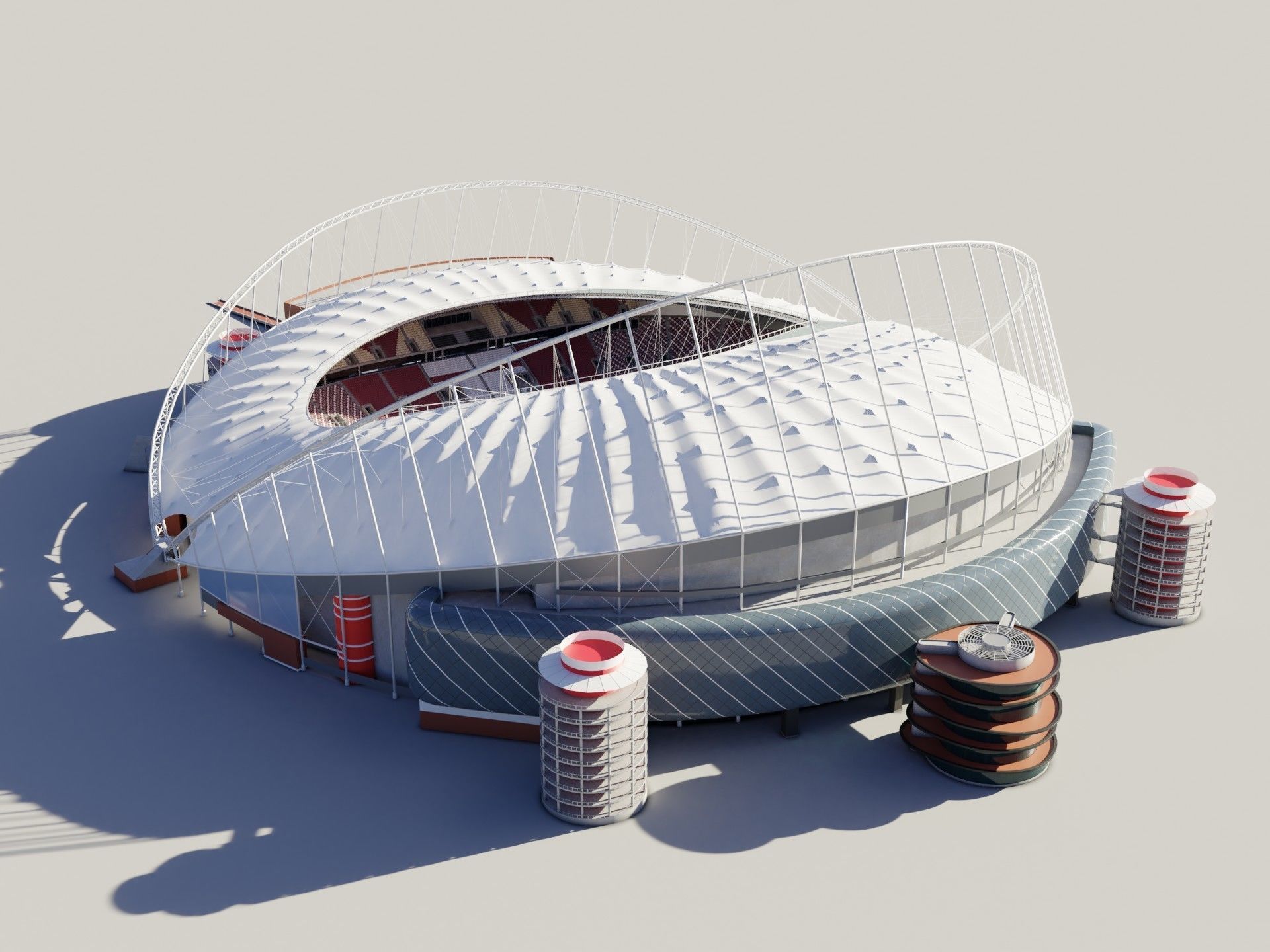 Khalifa International Stadium fifa world cup 2022 qatar 3D model | CGTrader