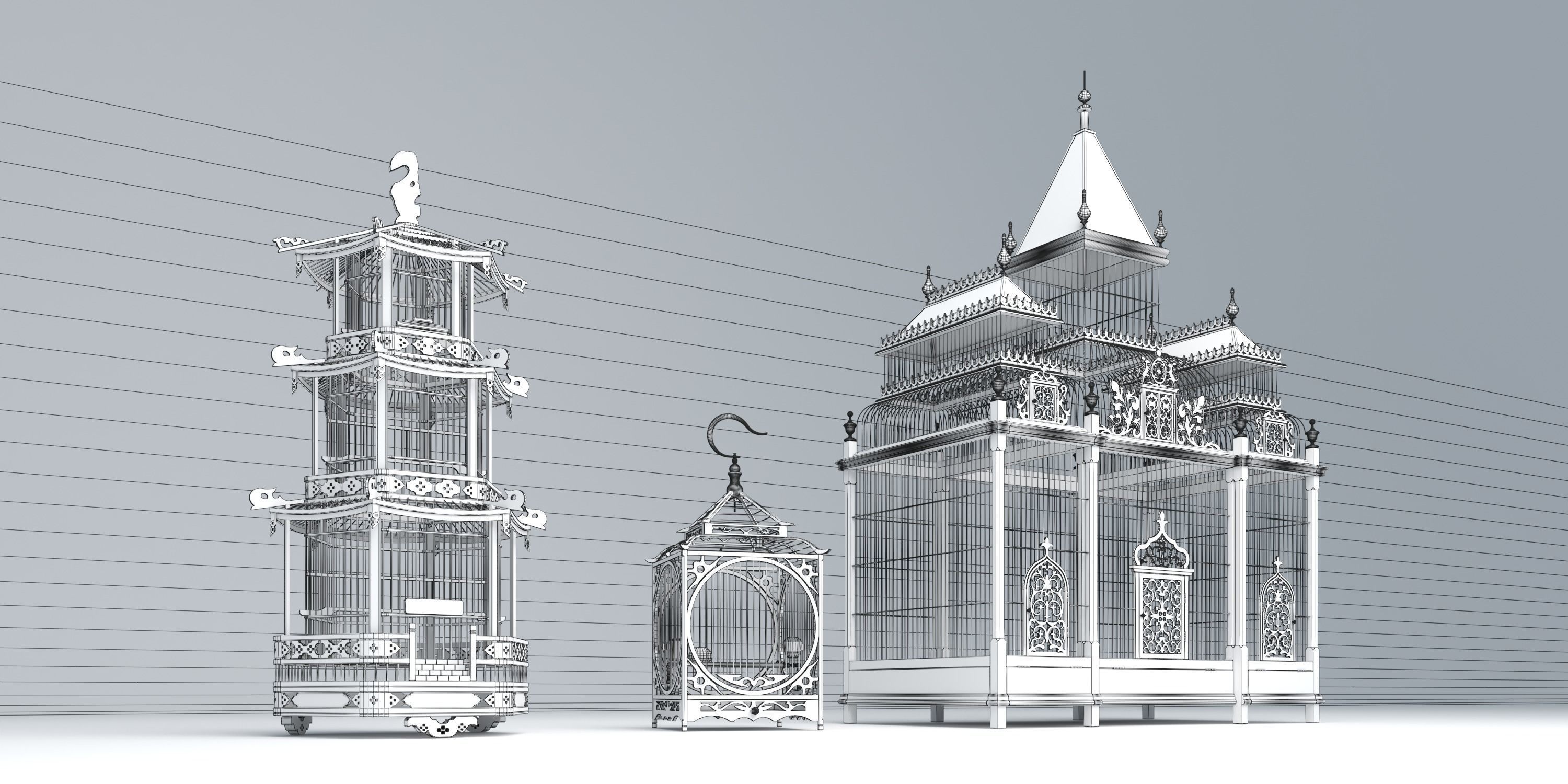 ANTIQUE BIRD CAGE 3D model | CGTrader