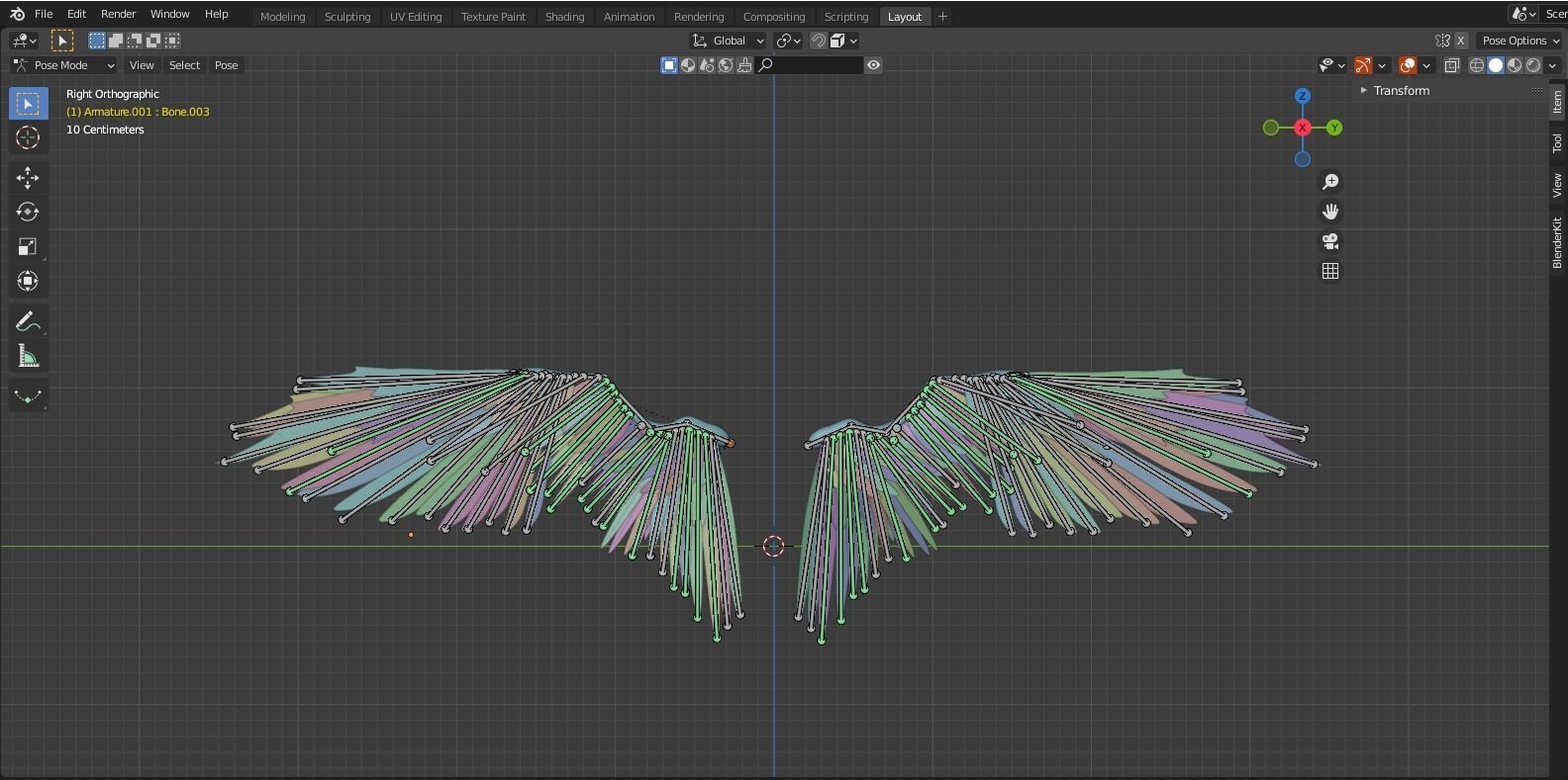 Angel Wings Rig 3D model rigged | CGTrader
