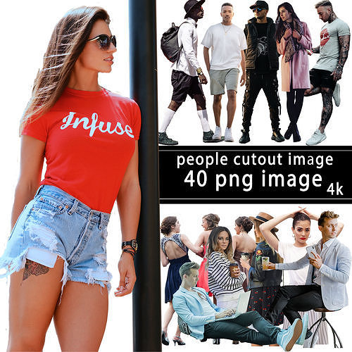 40 People image - PNG Photo 4k Texture | CGTrader