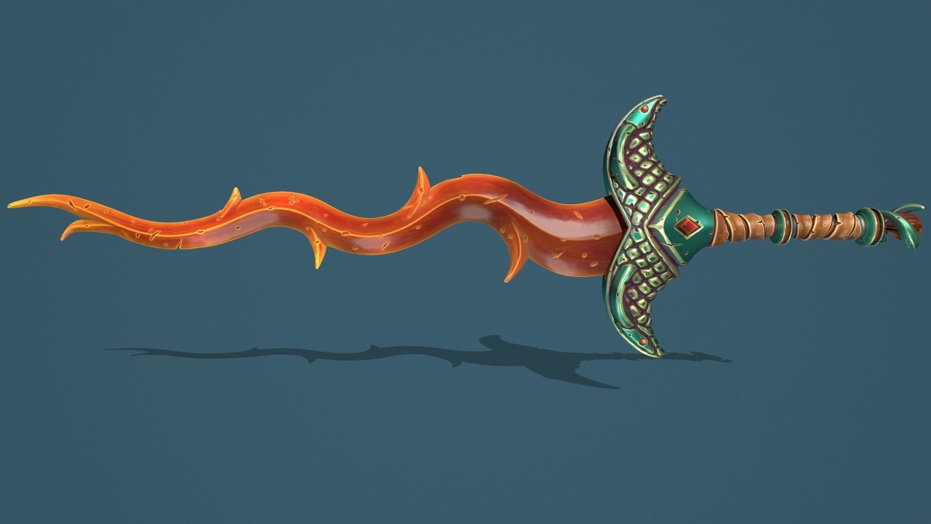 3D model Snake two handed sword VR / AR / low-poly | CGTrader