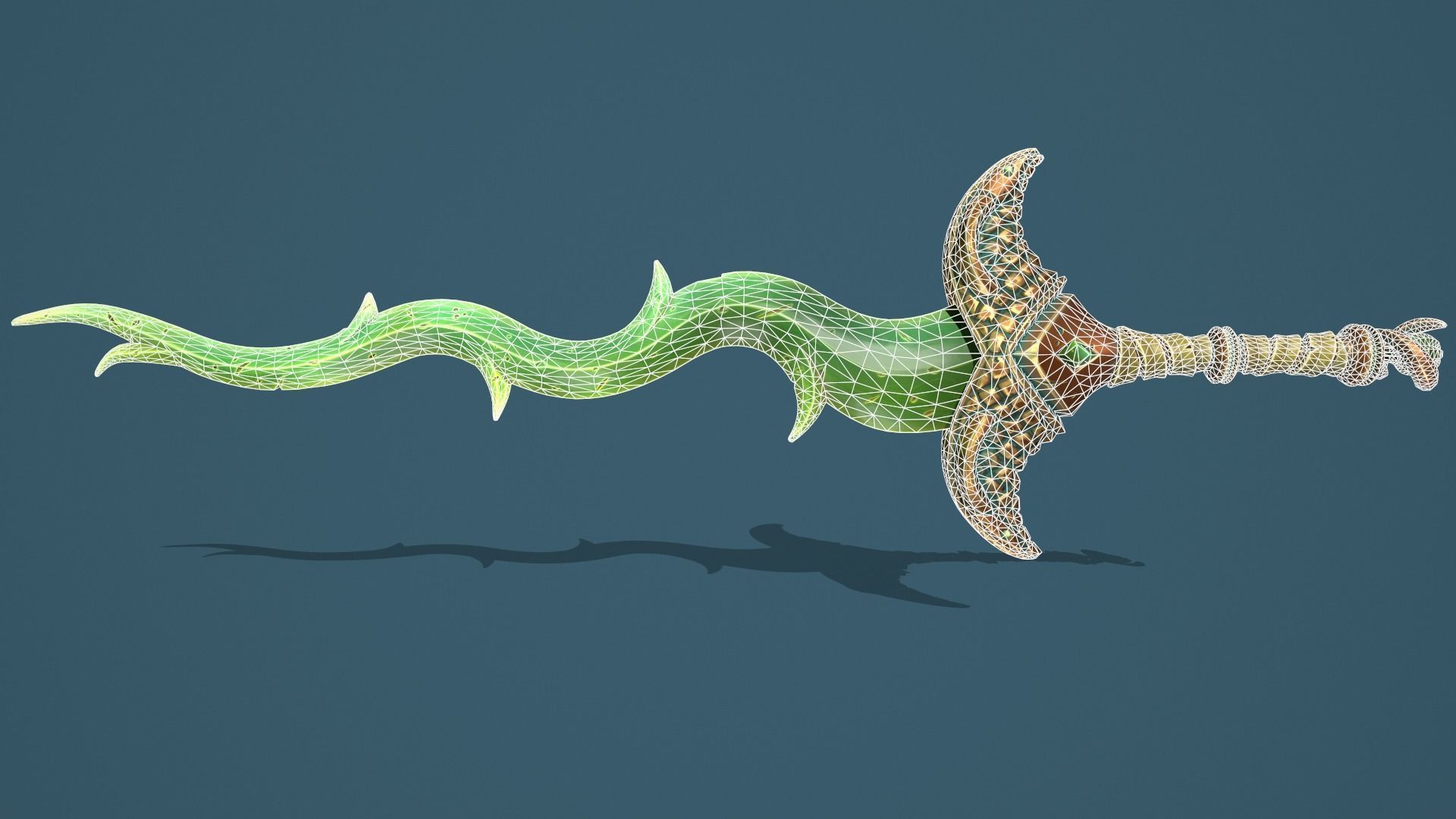 3D model Snake two handed sword VR / AR / low-poly | CGTrader