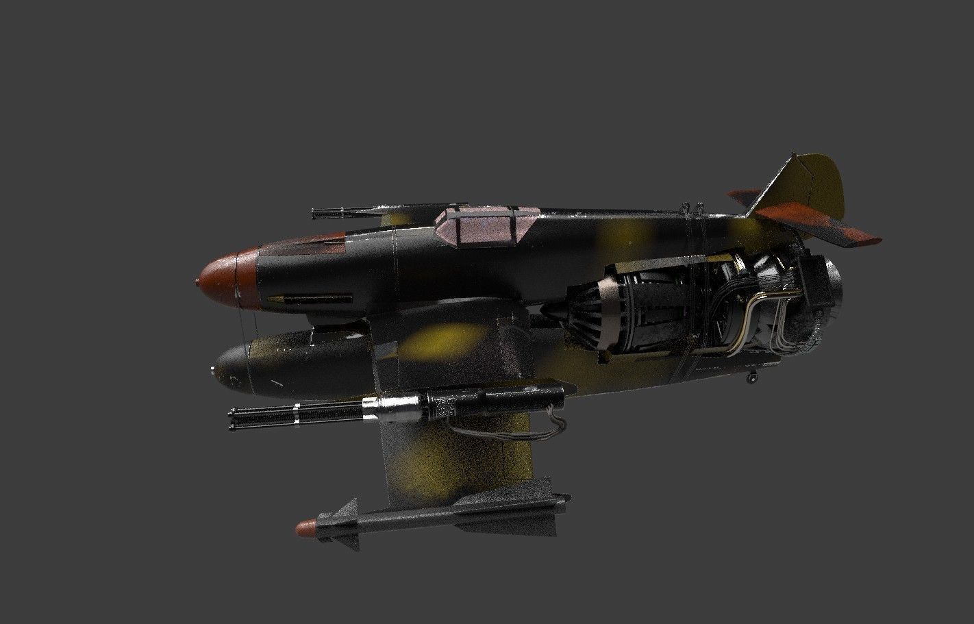 Fictional German airplane model 3D model | CGTrader