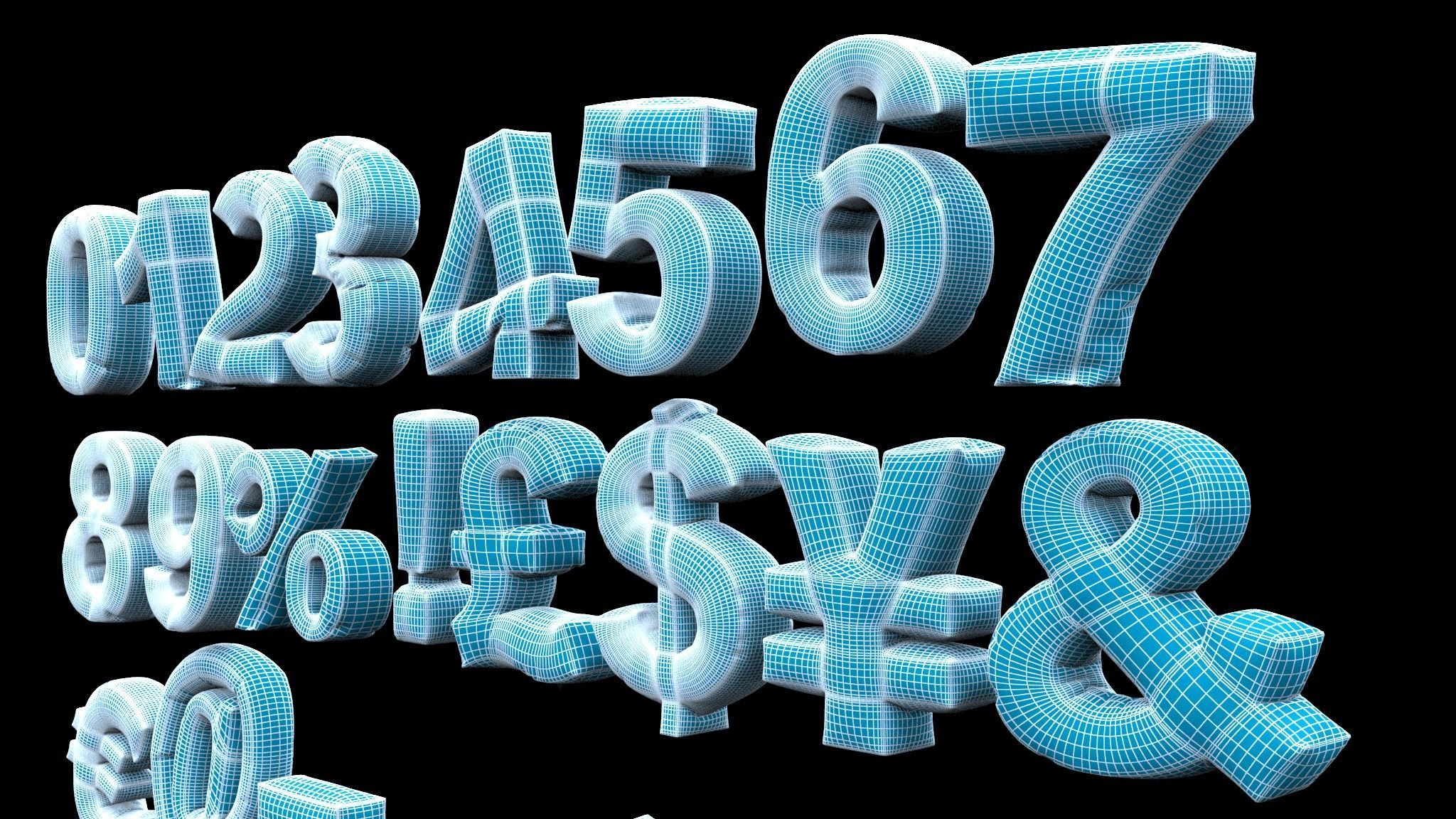 Animated Inflate Numbers Balloons 3D model animated | CGTrader