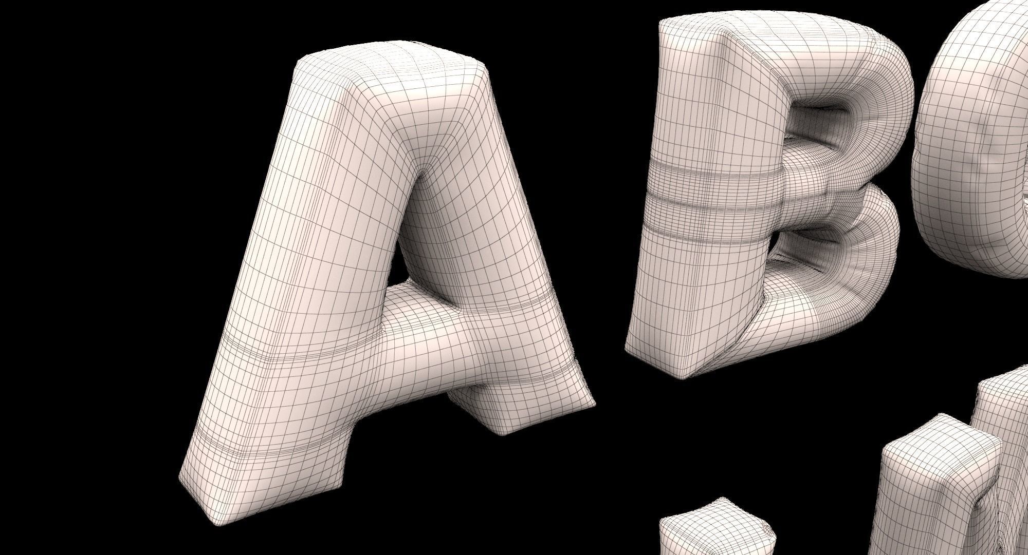 Animated Inflate Alphabet Balloons 3D model animated | CGTrader