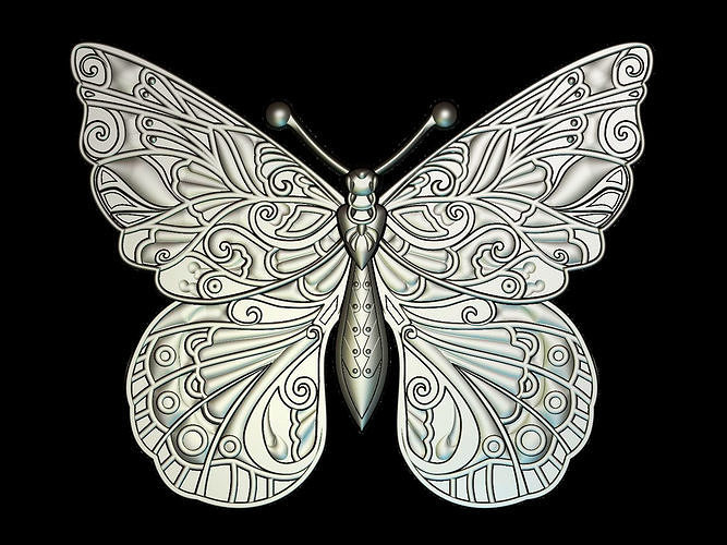 Butterfly 3d model for cnc machines and 3d printers 3D model | CGTrader