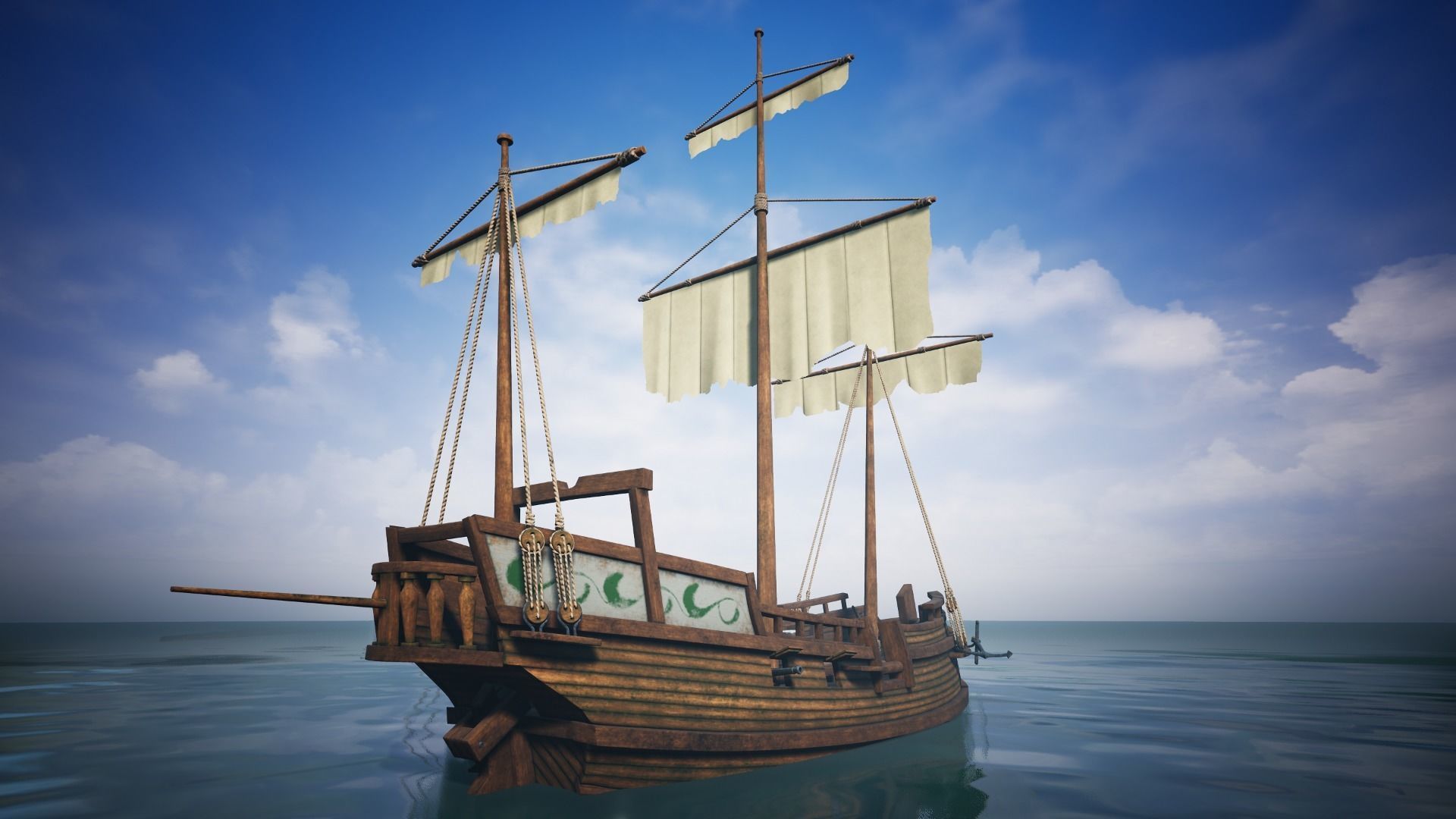 3D model Herring Buss Ship VR / AR / low-poly | CGTrader