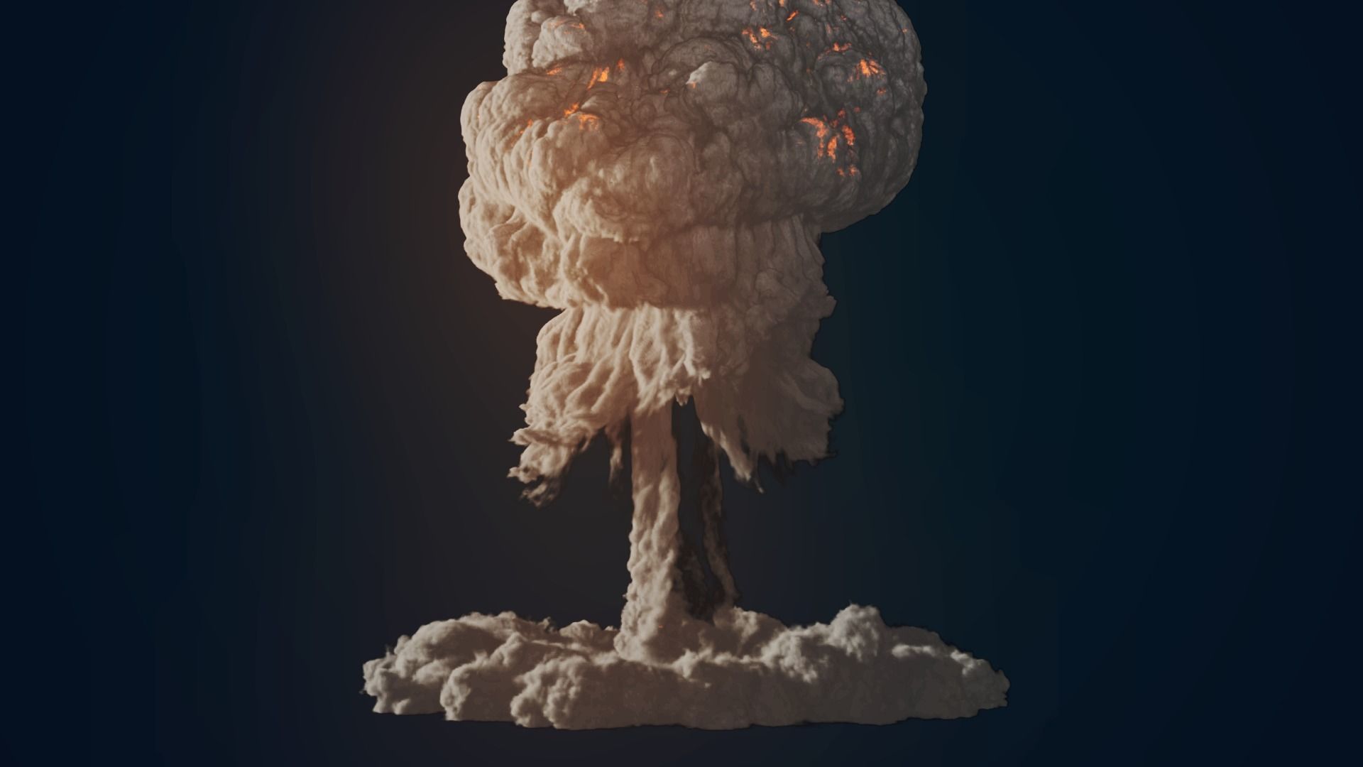 Nuke Explosion 3D model animated | CGTrader