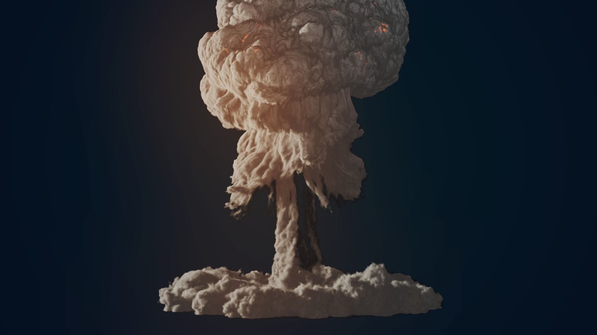 Nuke Explosion 3D model animated | CGTrader