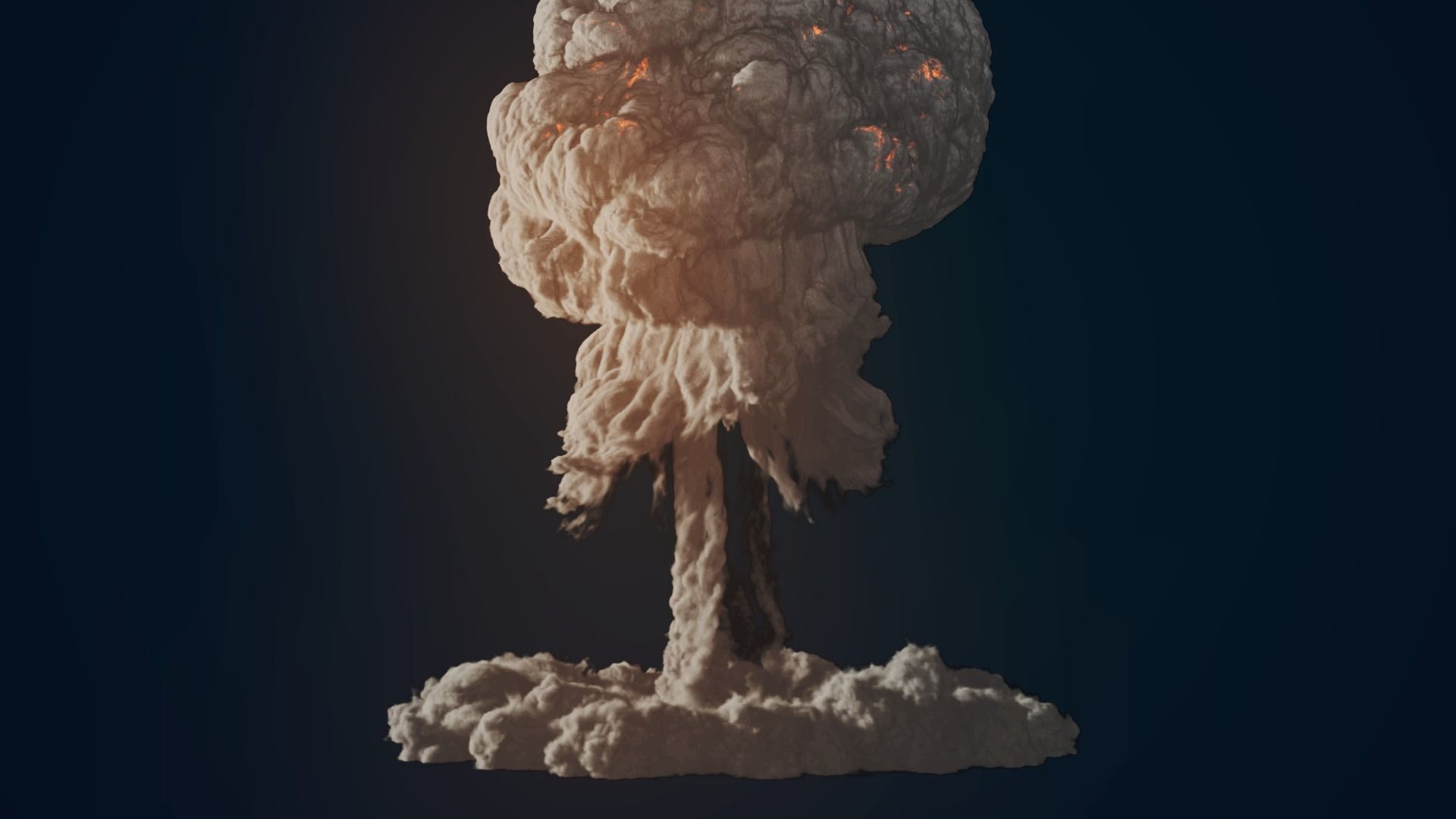 Nuke Explosion 3D model animated | CGTrader