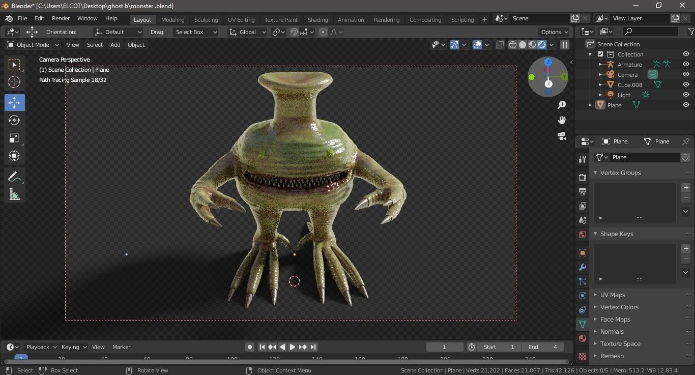 Water Monster free 3D model | CGTrader