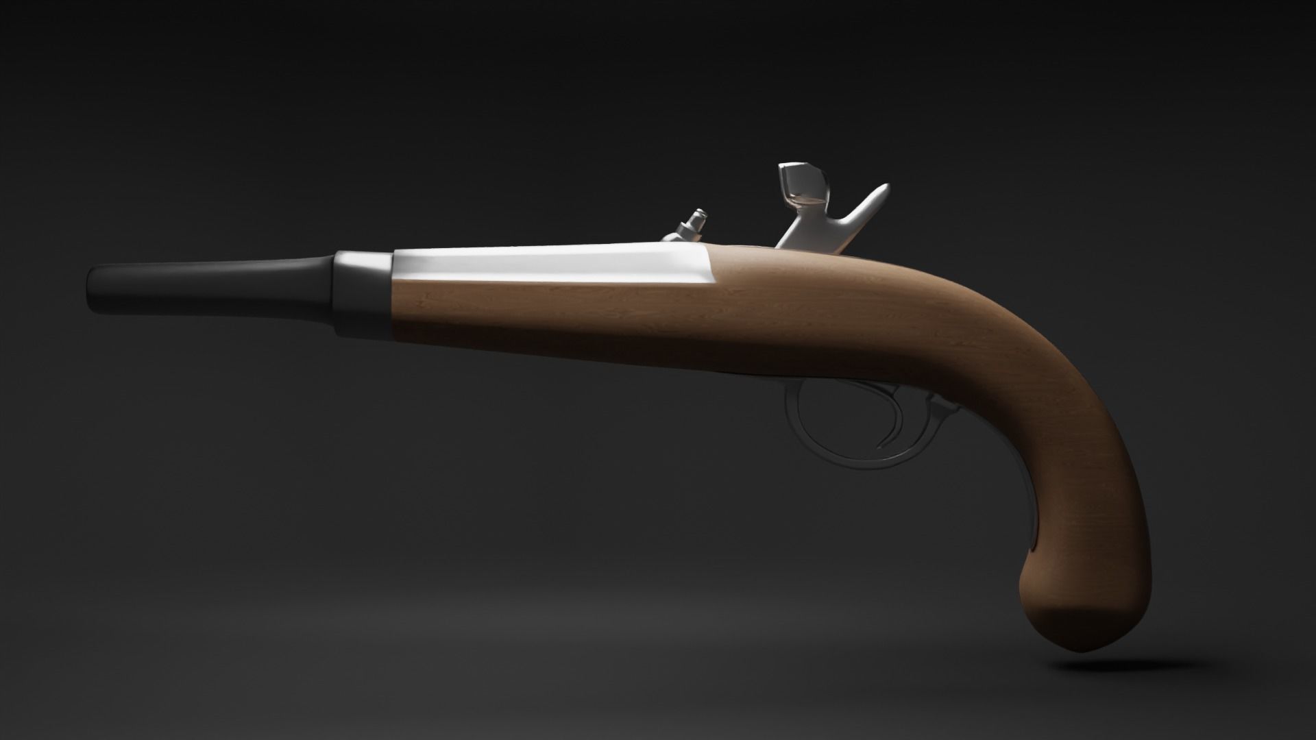 3D model LOW POLY Flintlock Pistol VR / AR / low-poly | CGTrader