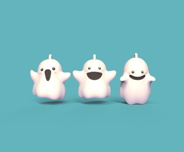 Cute Happy Ghost Cartoon