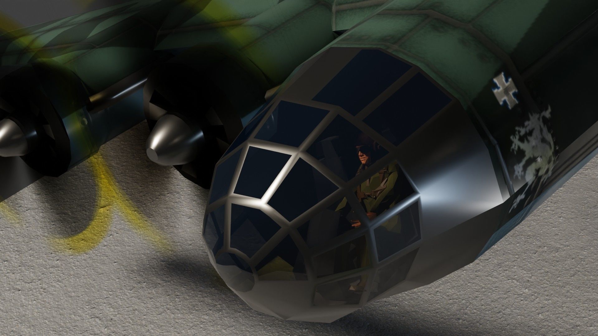 3D model Messerschmitt ME-264 Amerika Bomber WW2 bomber VR / AR / low ...