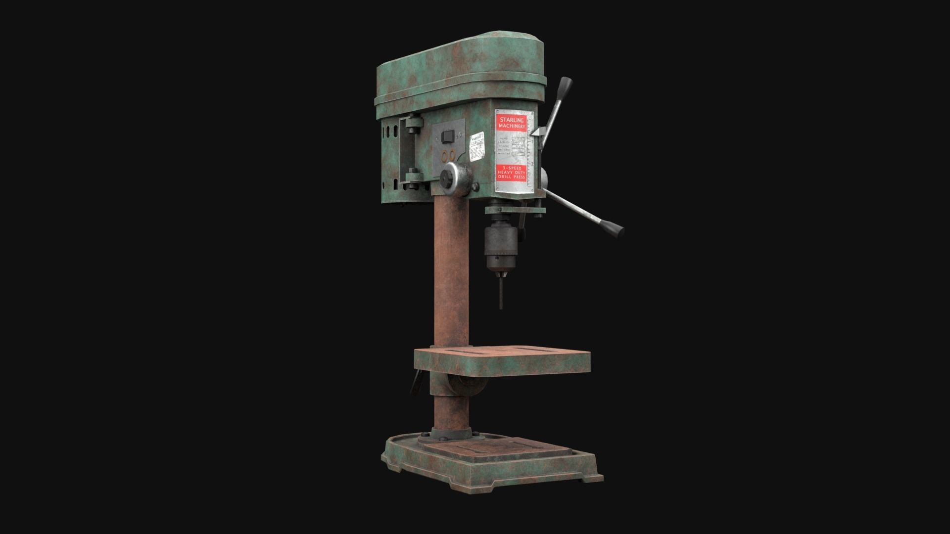 3D model Old Rusty Drill Press VR / AR / low-poly | CGTrader
