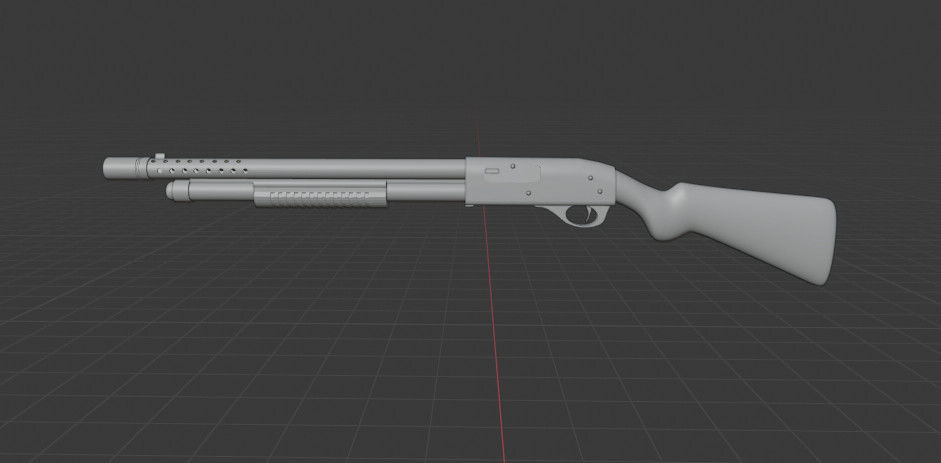 Shot gun blender free 3D model | CGTrader
