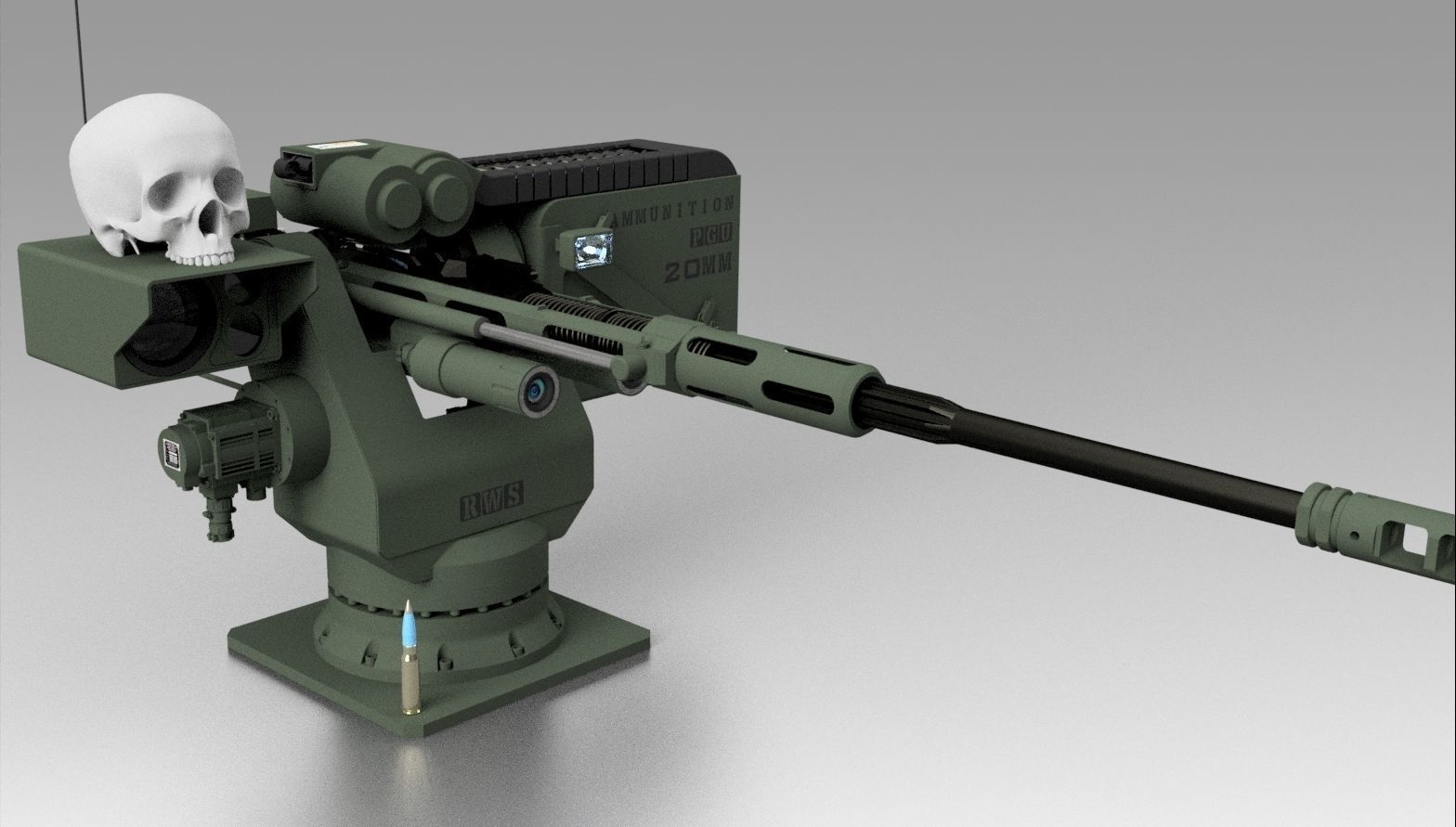 Remote Weapon Station 20mm 3D model | CGTrader