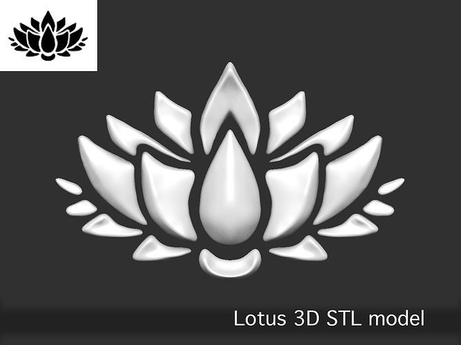 Sacred Lotus - beautiful flower 3D model 3D printable | CGTrader