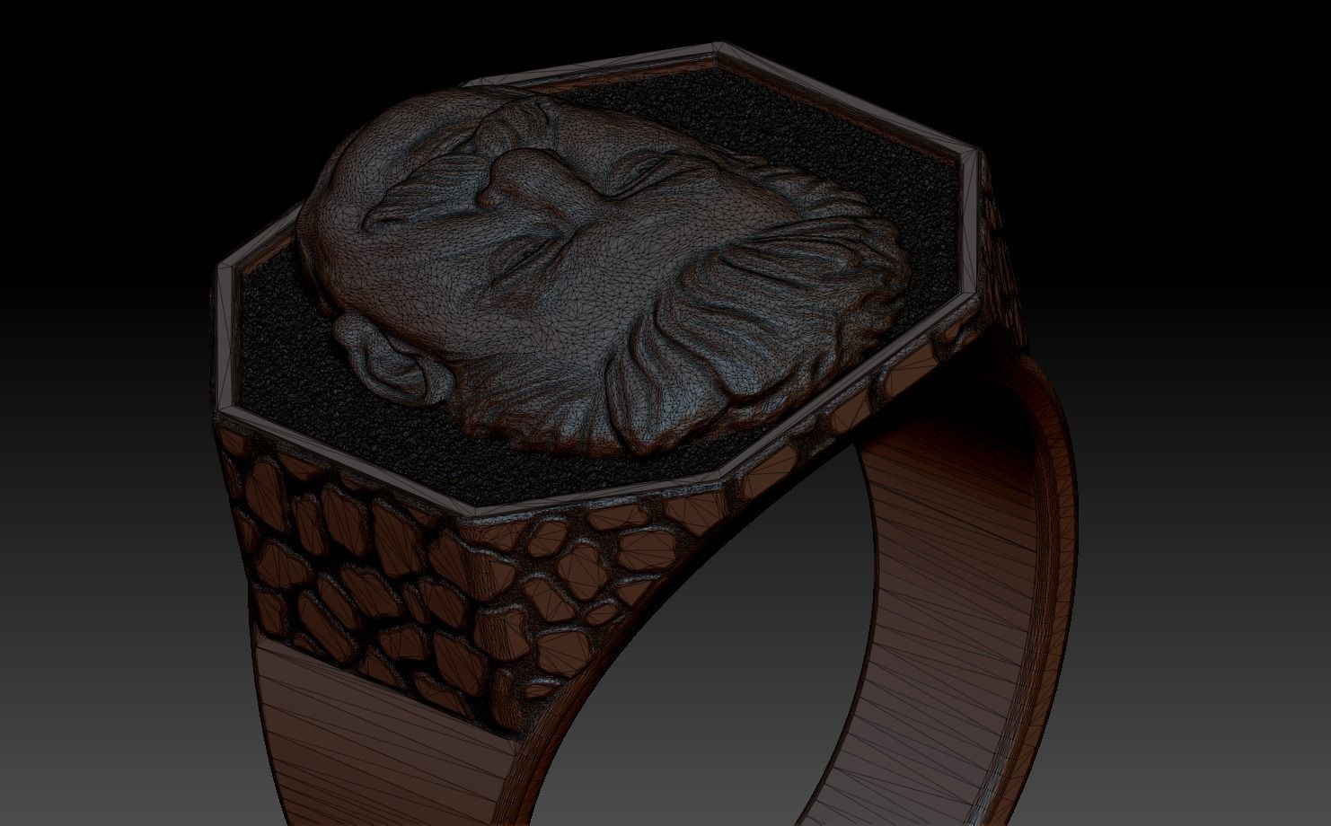 Brutal Joseph Stalin Ring 3D model 3D printable | CGTrader