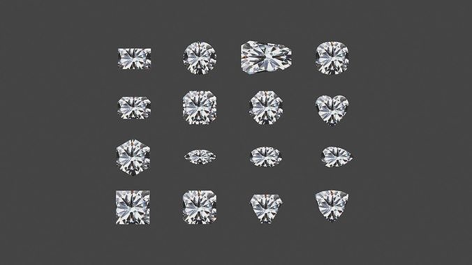 3D model GEMS-001 Diamonds VR / AR / low-poly | CGTrader