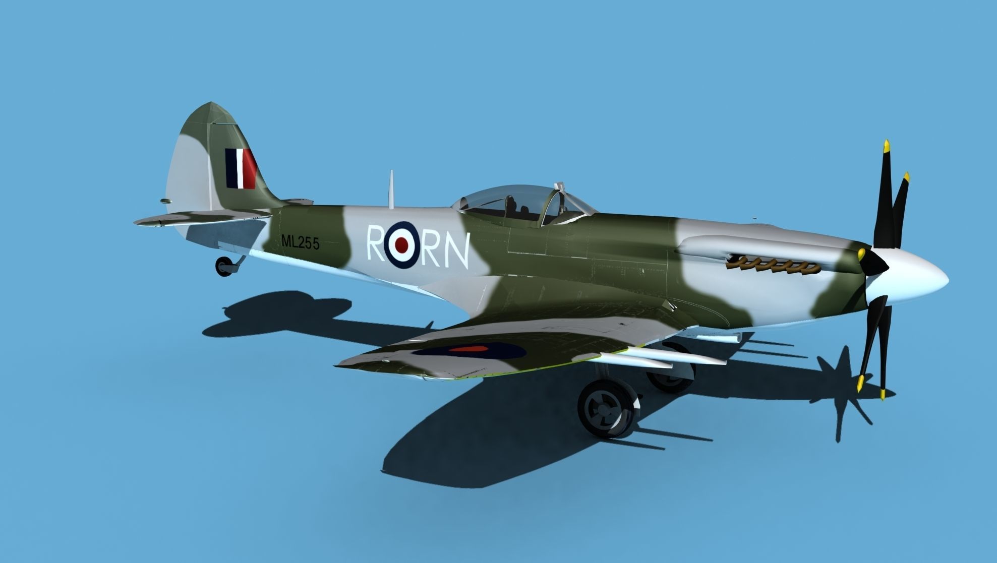 Supermarine Spitfire Mk XXIII V02 RAF 3D model animated rigged | CGTrader