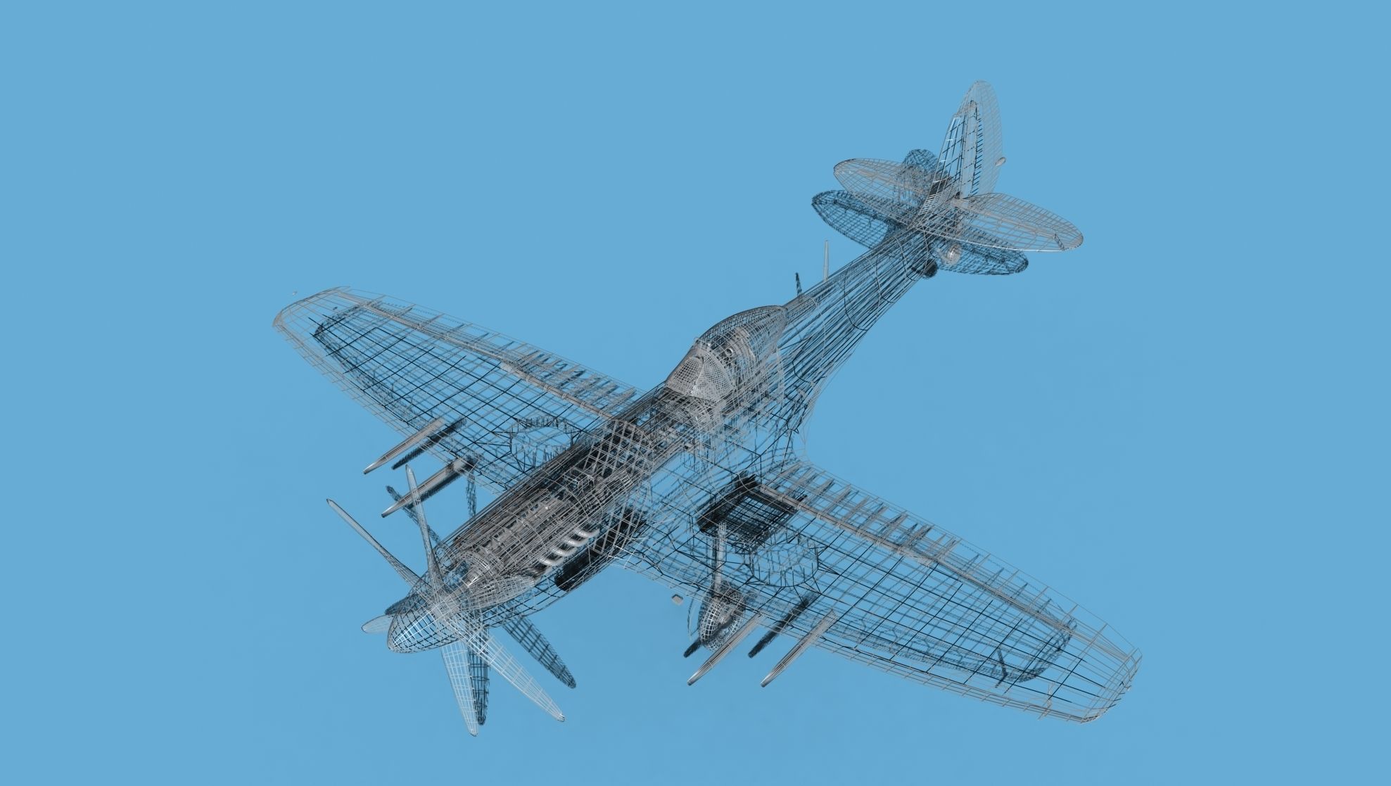 Supermarine Spitfire Mk XXIII V05 3D model animated | CGTrader