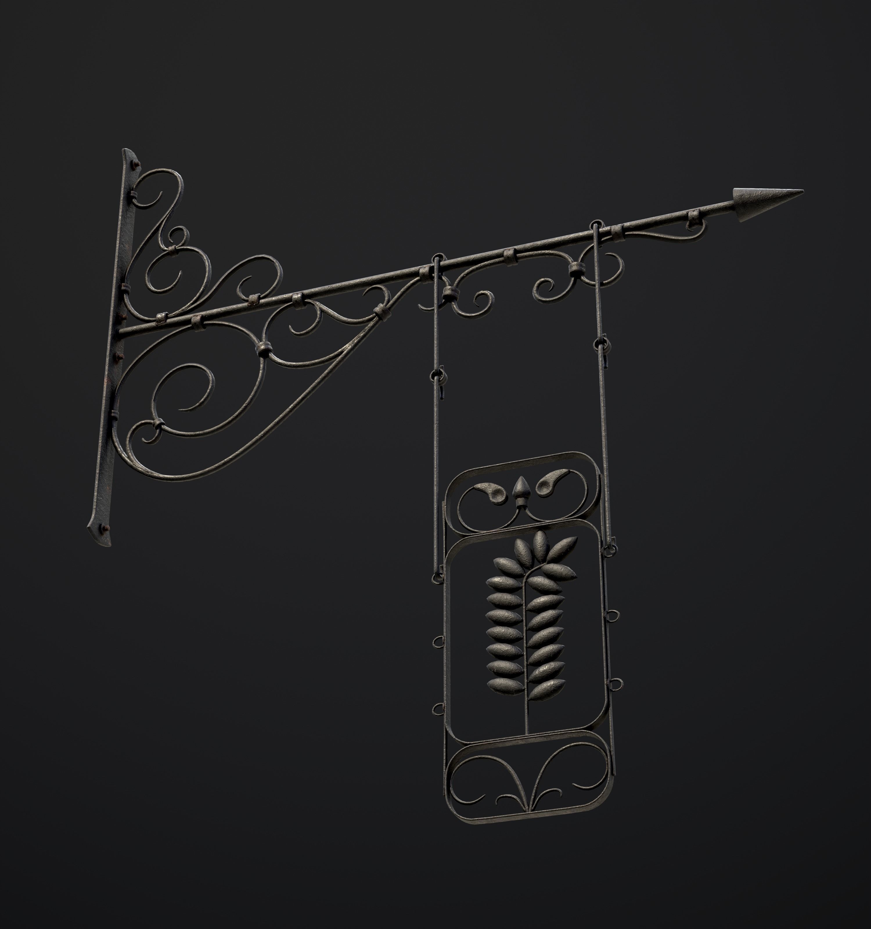 3D model Victorian Street Signboard 4K and 8K VR / AR / low-poly | CGTrader
