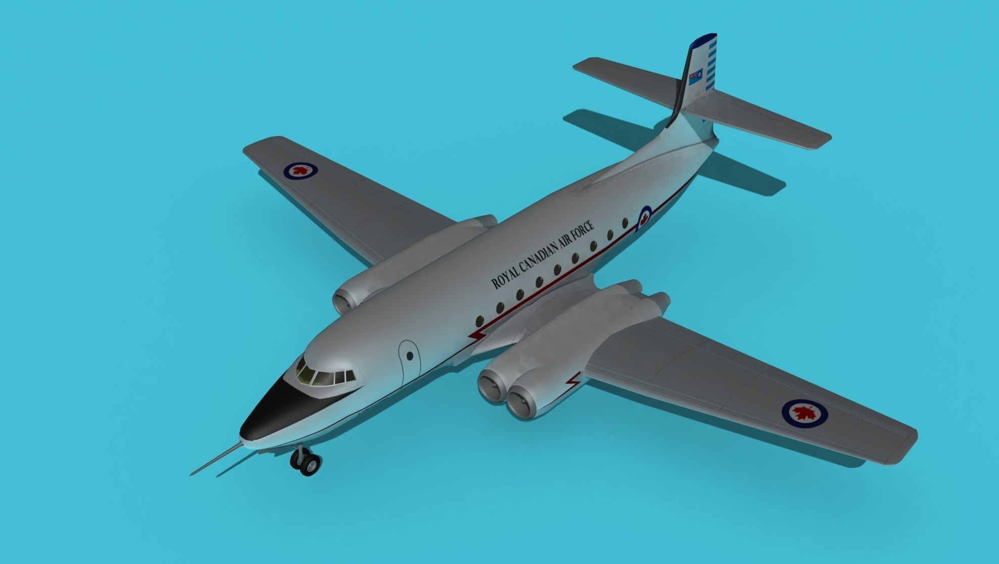 Avro Canada C-102 Jetliner V02 3D model animated | CGTrader