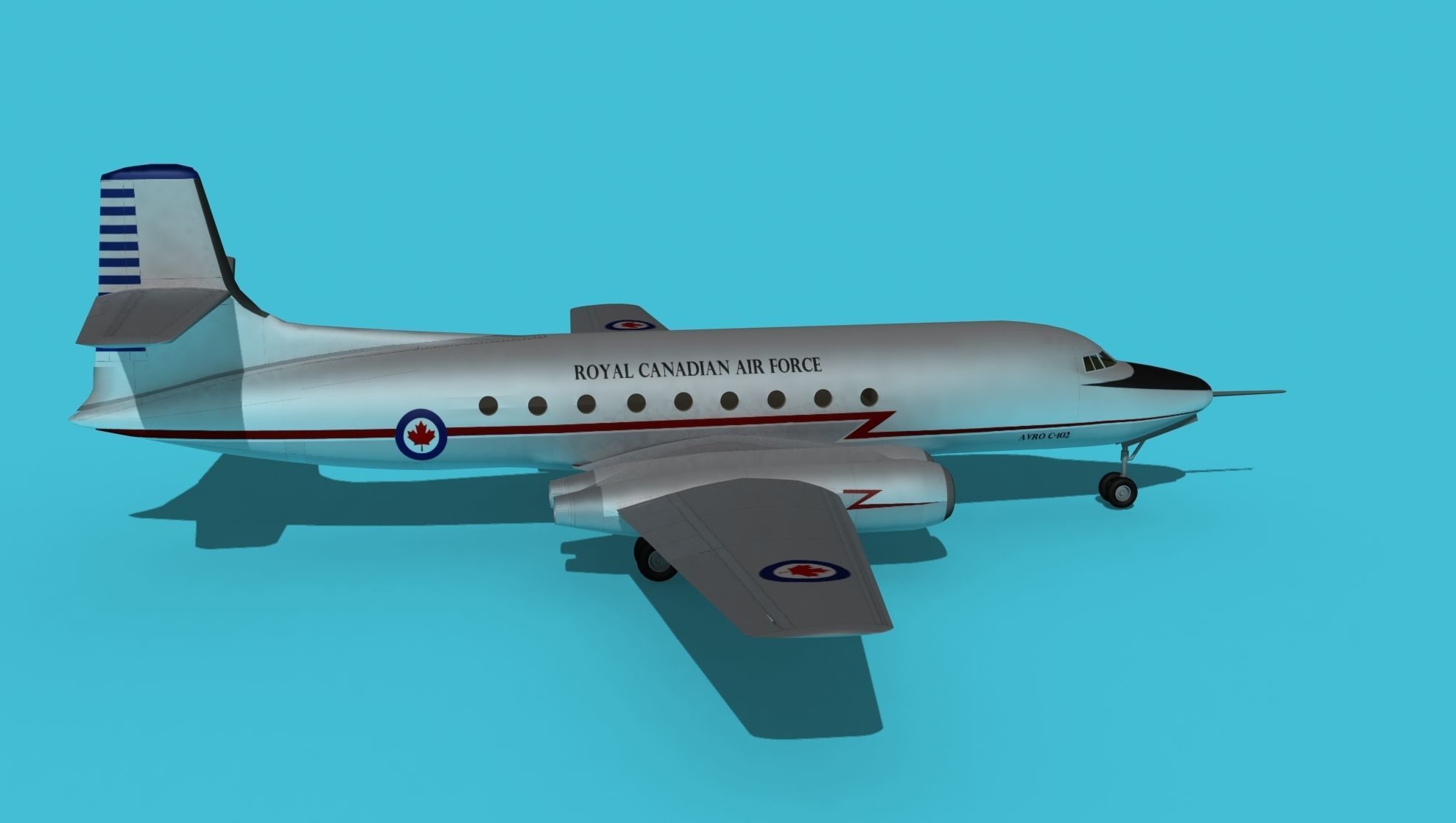 Avro Canada C-102 Jetliner V02 3D model animated | CGTrader