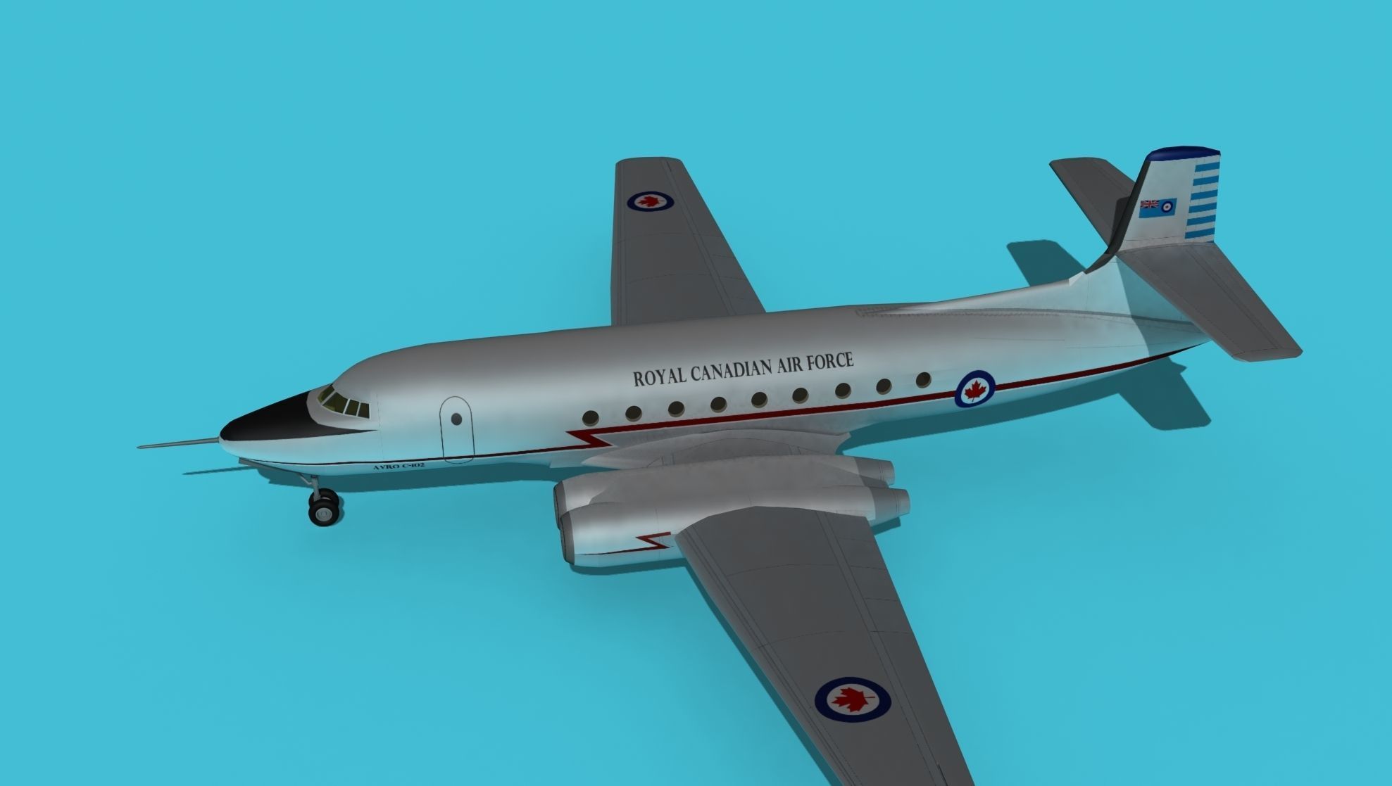 Avro Canada C-102 Jetliner V02 3D model animated | CGTrader