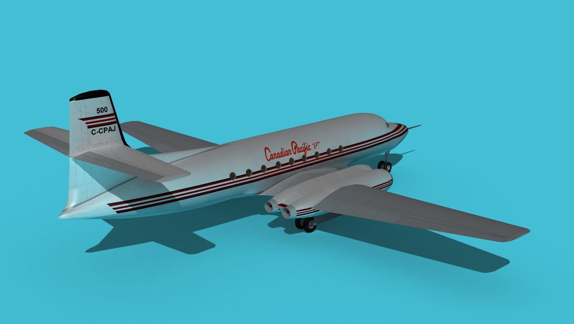 AVRO Canada C-102 Jetliner V04 3D model animated rigged | CGTrader