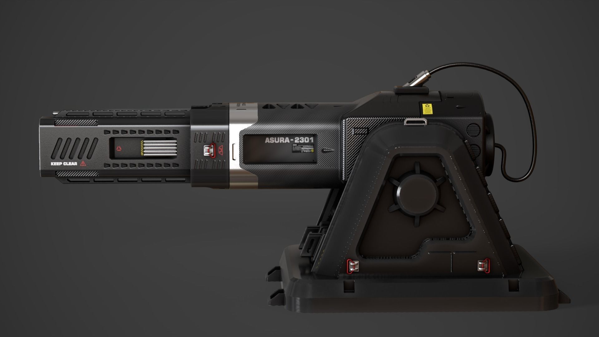3D model Laser Turret - ASURA VR / AR / low-poly | CGTrader