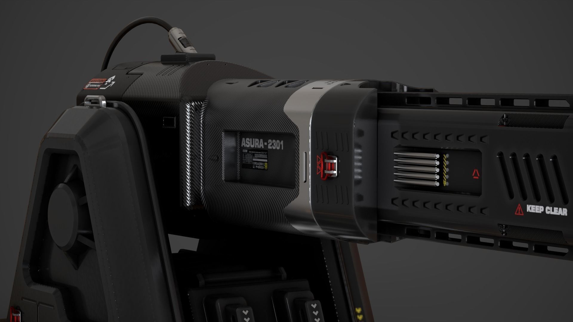 3D model Laser Turret - ASURA VR / AR / low-poly | CGTrader