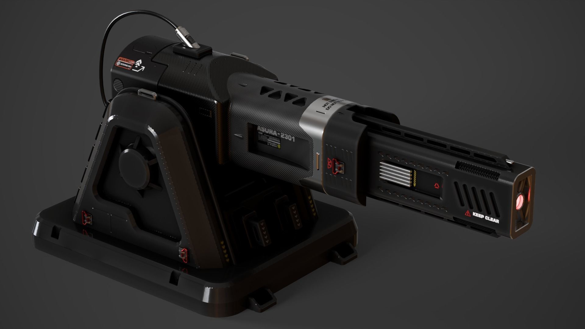 3D model Laser Turret - ASURA VR / AR / low-poly | CGTrader