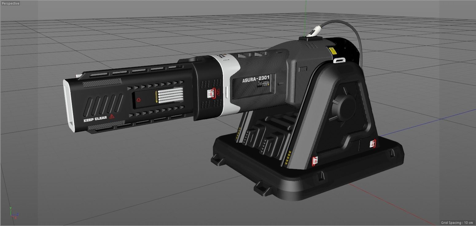 3D model Laser Turret - ASURA VR / AR / low-poly | CGTrader