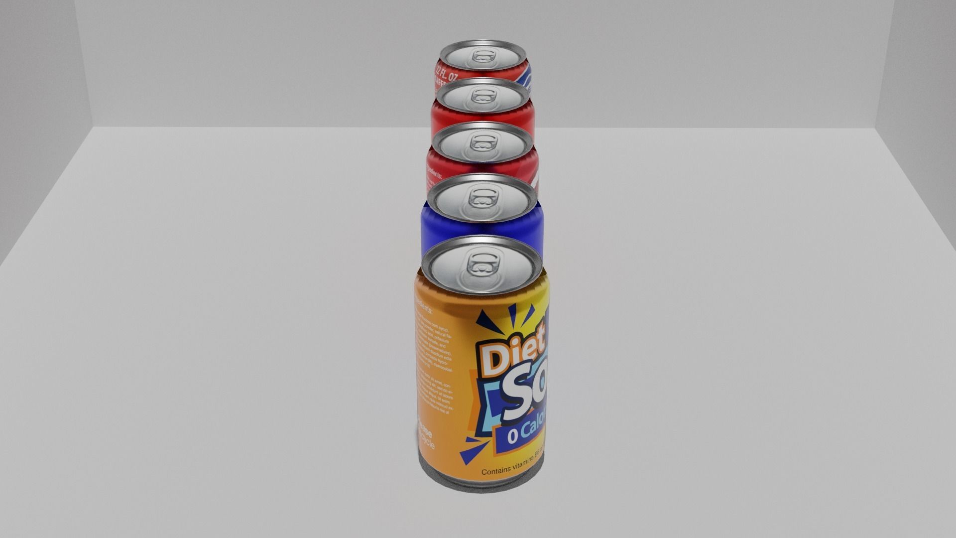3D model 5 pc Soda Cans VR / AR / low-poly | CGTrader