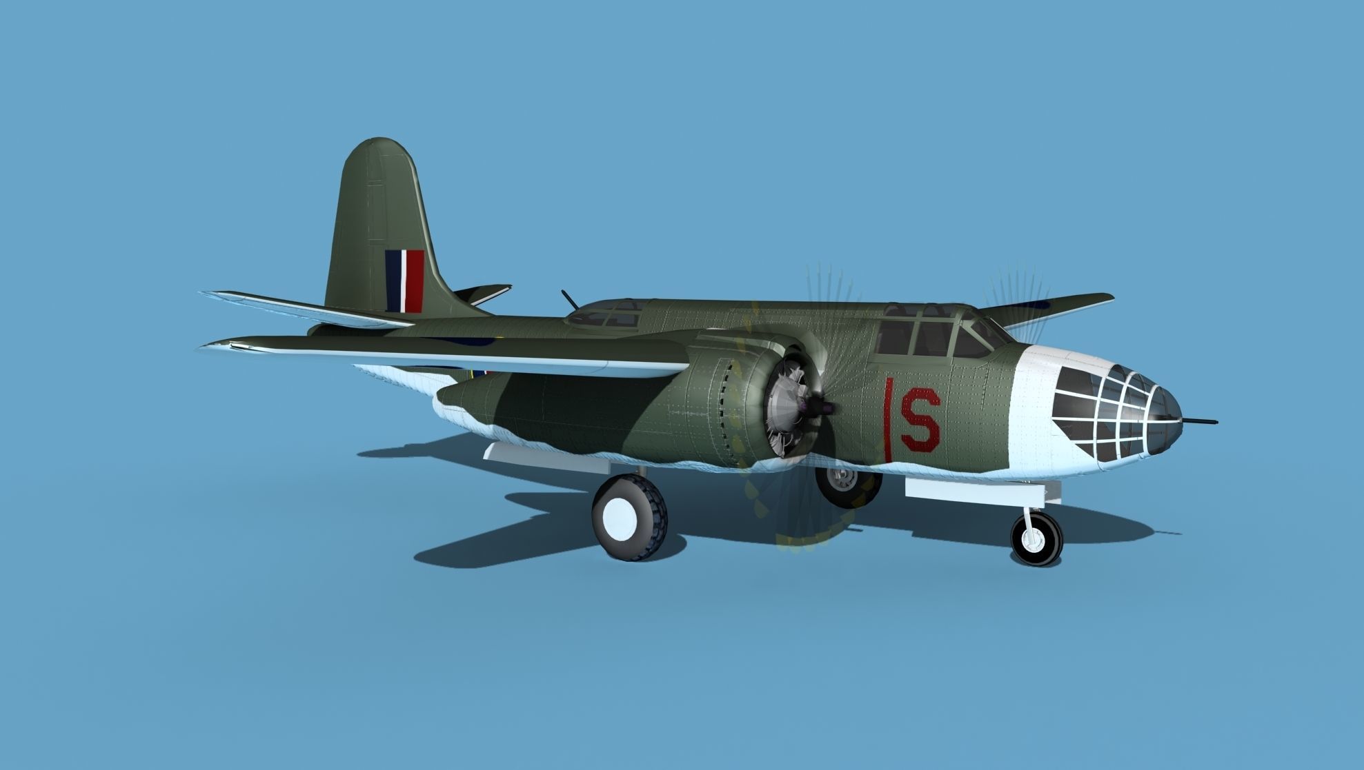 Douglas DB-7 Boston Mk I V01 RAF 3D model animated rigged | CGTrader