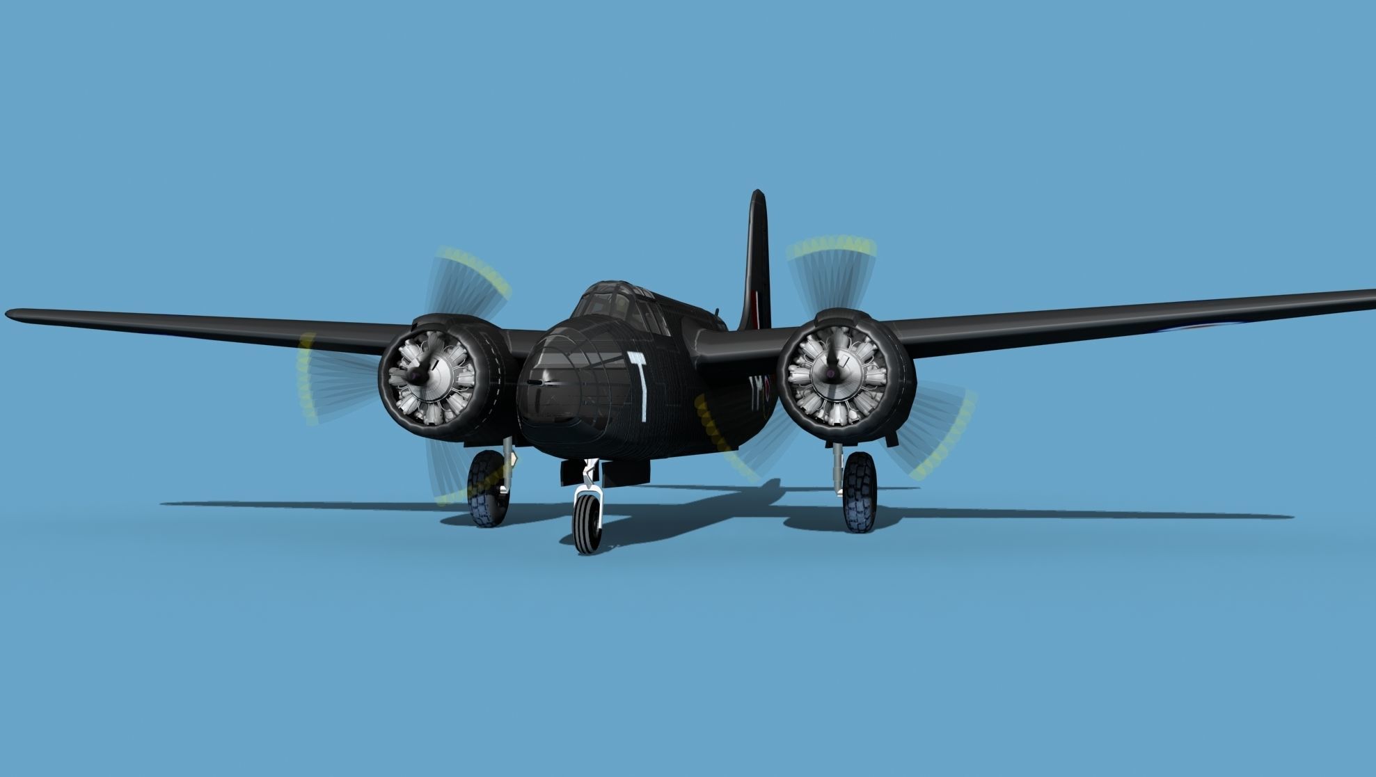Douglas DB-7 Boston Mk I V02 RAF 3D model animated rigged | CGTrader