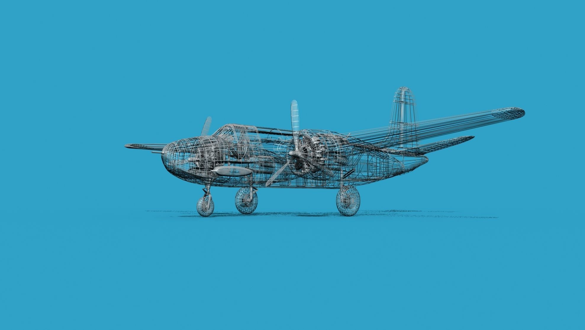Douglas DB-7 Boston Mk II V02 RAF 3D model animated rigged | CGTrader