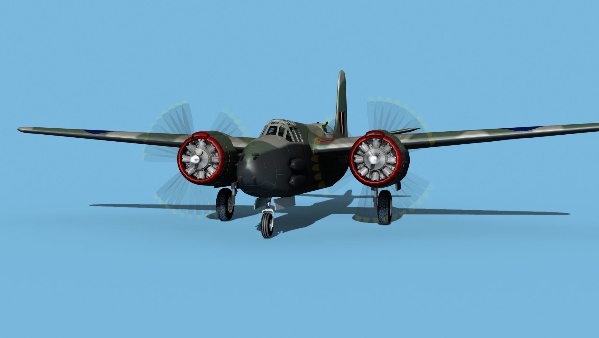 Douglas DB-7 Boston Mk III V02 RAF 3D model animated rigged | CGTrader