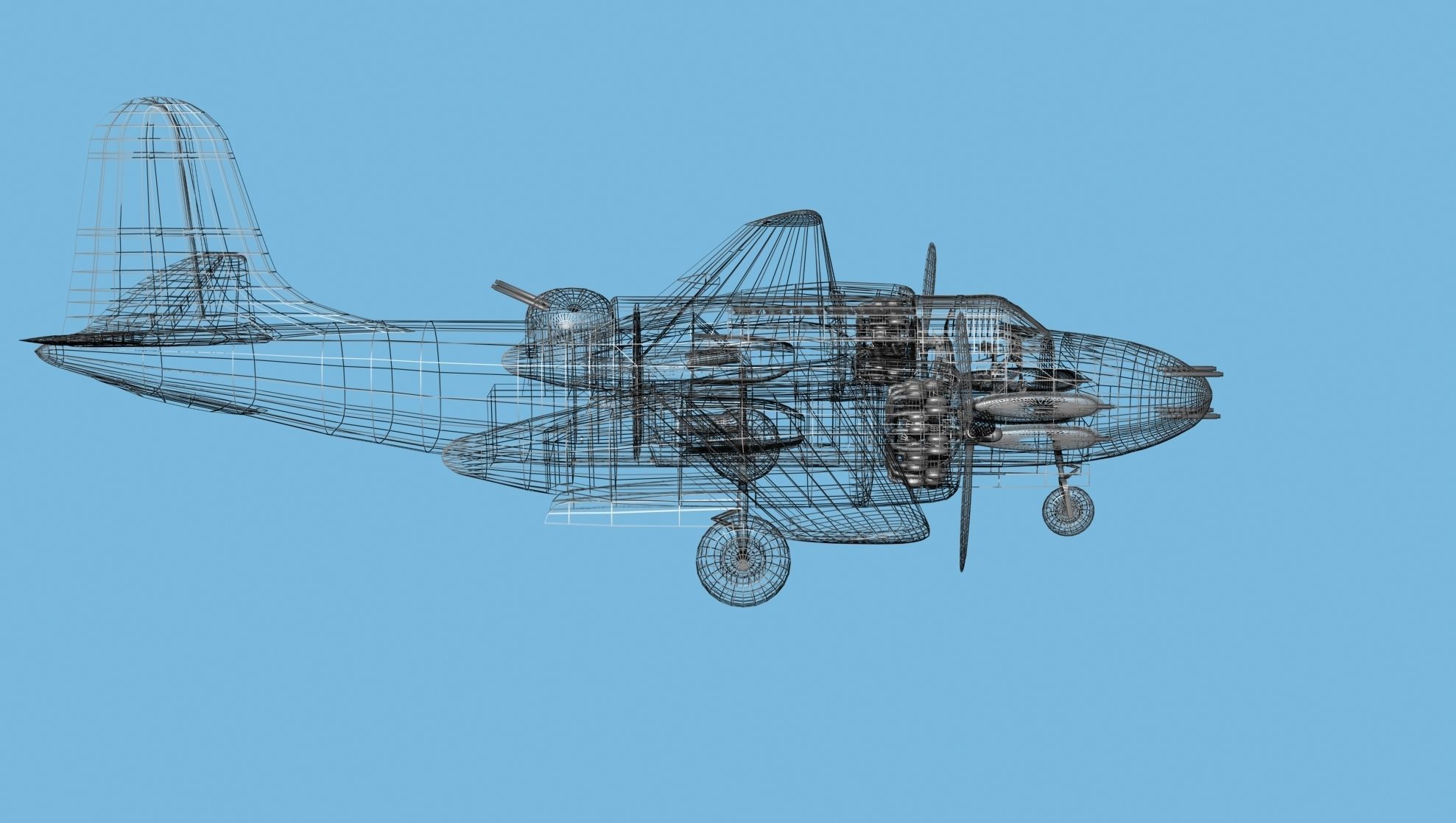 Douglas DB-7 Boston Mk III V02 RAF 3D model animated rigged | CGTrader