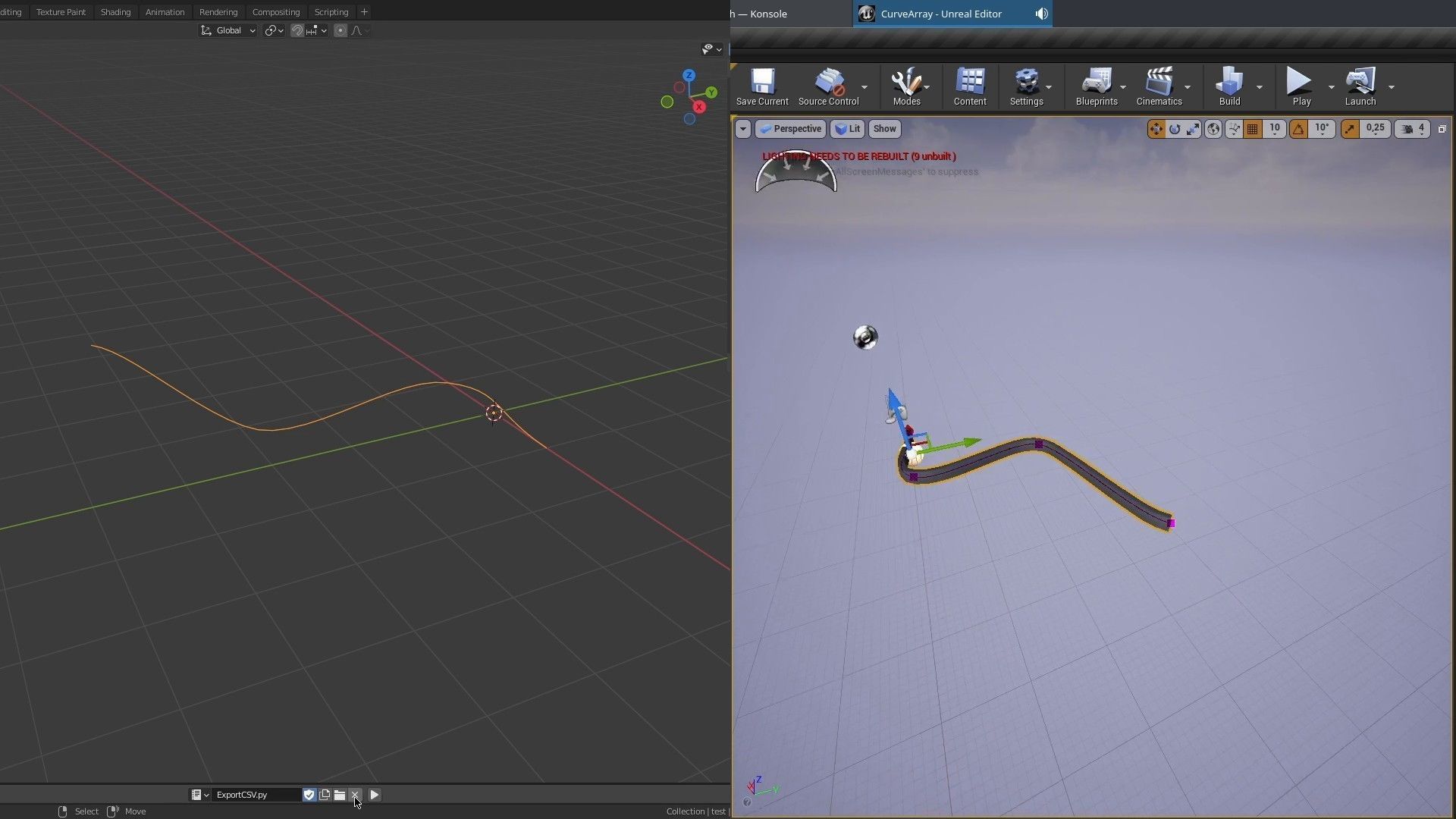 Blender to UE4 Curve Array 3D model | CGTrader