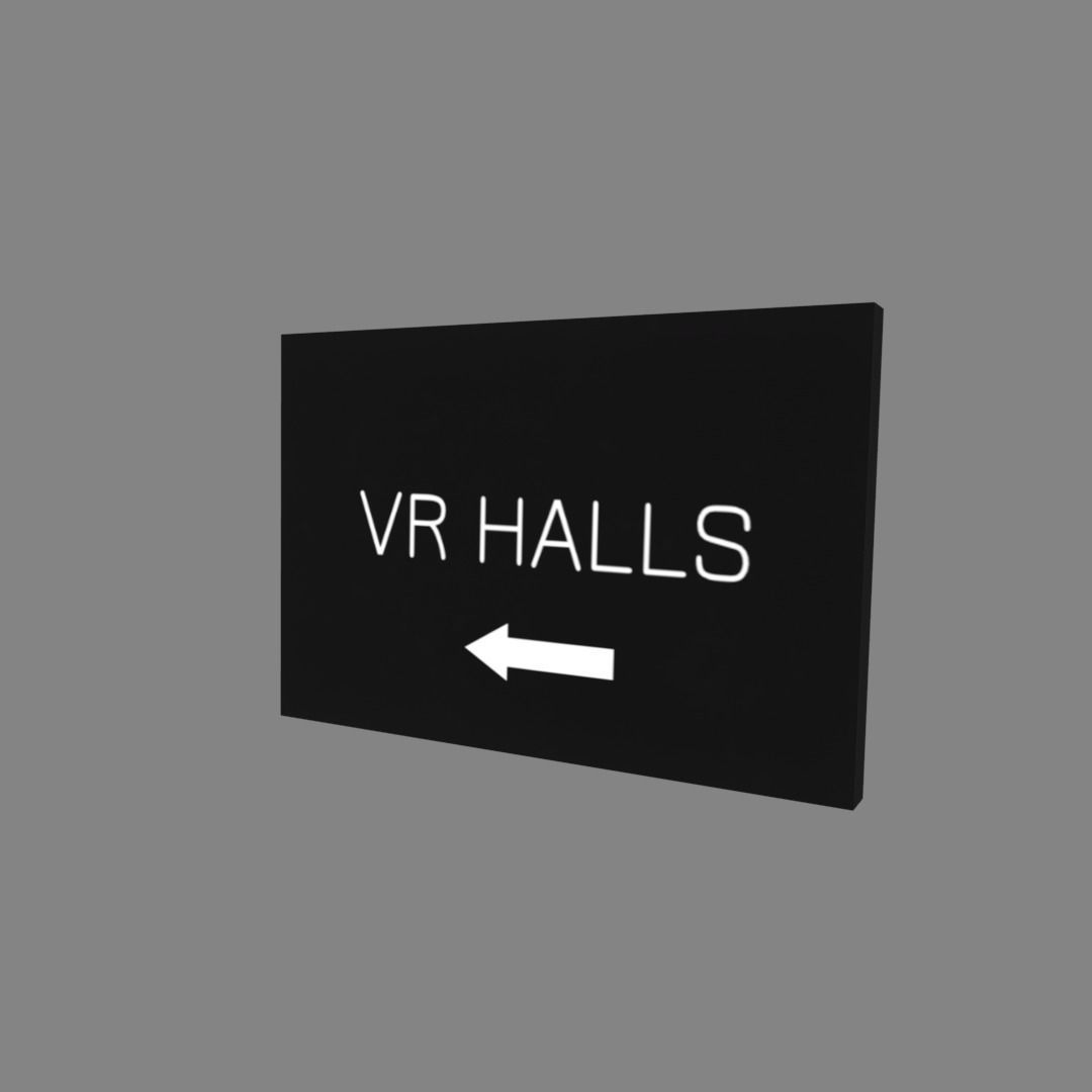 3D model VR halls sign VR / AR / low-poly | CGTrader
