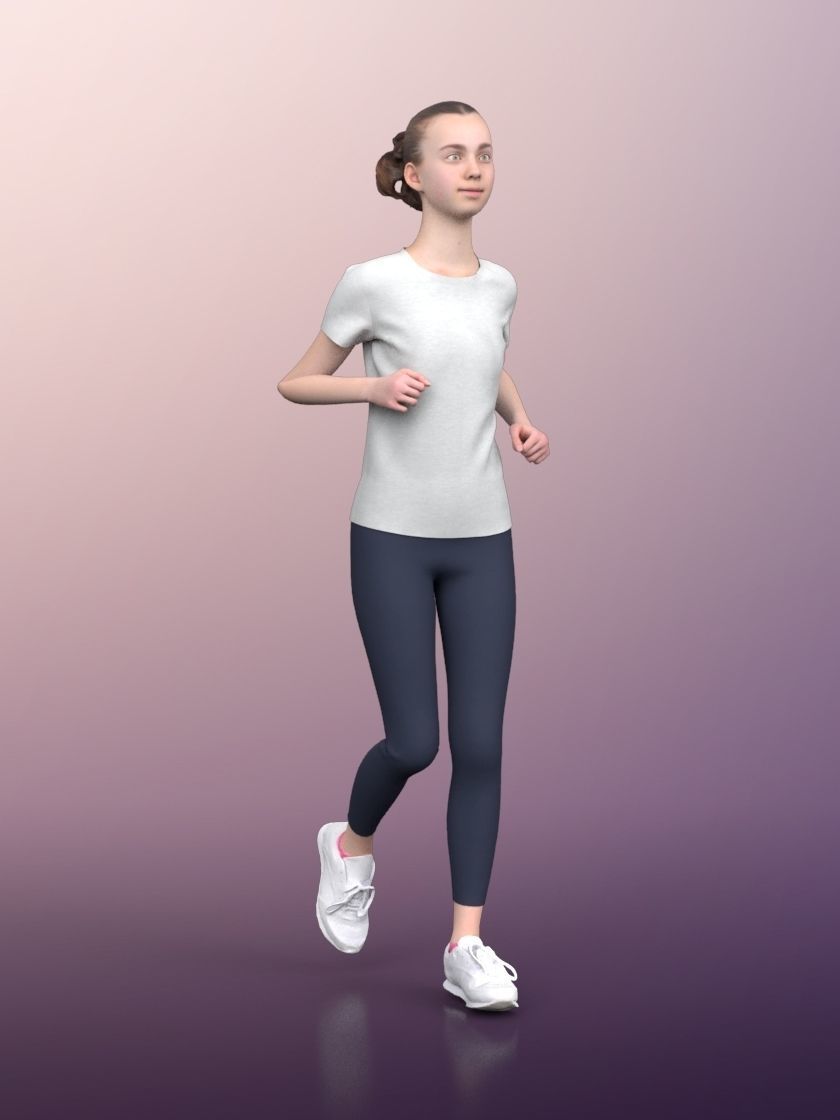 Mady 20008-03 - Animated Athletic Girl Jogging 3D model animated | CGTrader