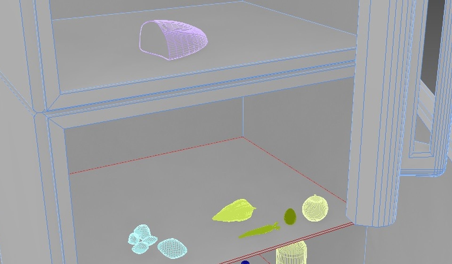 3D model Fridge simple VR / AR / low-poly | CGTrader